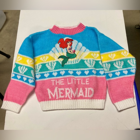 Disney | Shirts & Tops | Vintage Little Mermaid Sweater Girls ...
